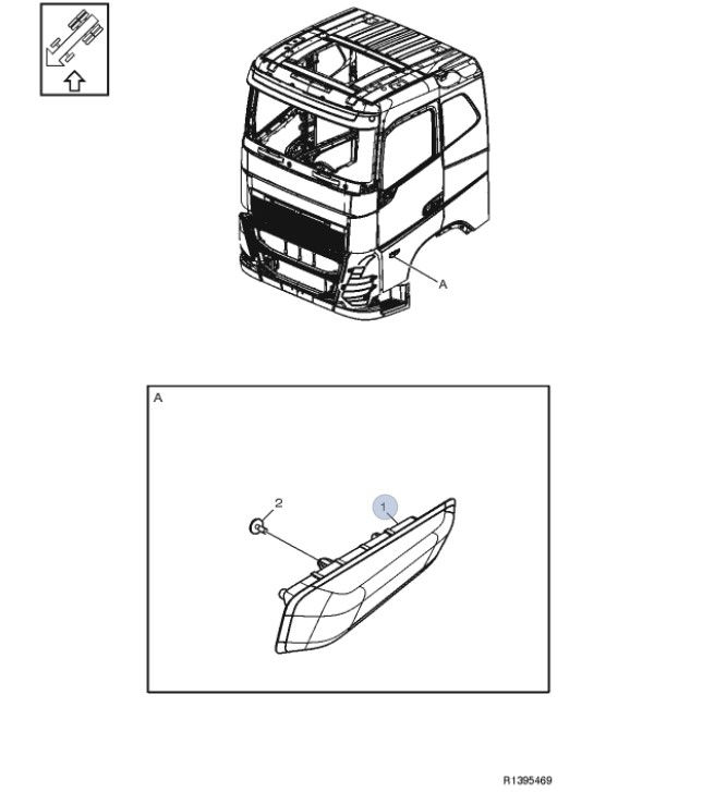 خرید چراغ روی زیر دری سمت چپ اصلی نیوفیس FH4 new face | بازرگانی زهرایی