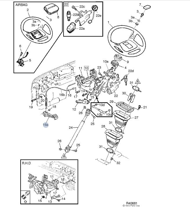 پدال تنظیم غربیلک فرمان اصلی FH12-FM9 | بازرگانی زهرایی