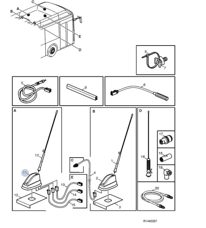 آنتن سقفی اصلی FH500 | بازرگانی زهرایی