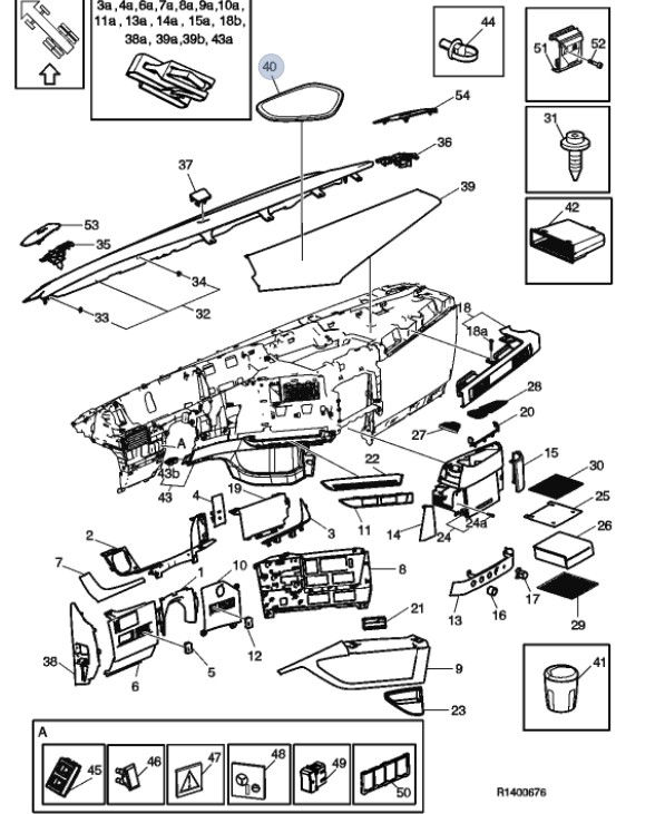 پانل لاستیکی روی داشبورد اصلی FH500 | بازرگانی زهرایی