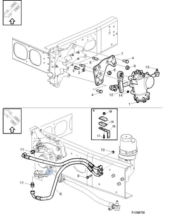 شیلنگ هیدرولیک جعبه فرمان اصلی FH500 | بازرگانی زهرایی